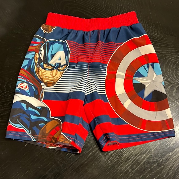 Marvel | Swim | Marvel Captain America Swim Trunk Boys Bathing Suit ...